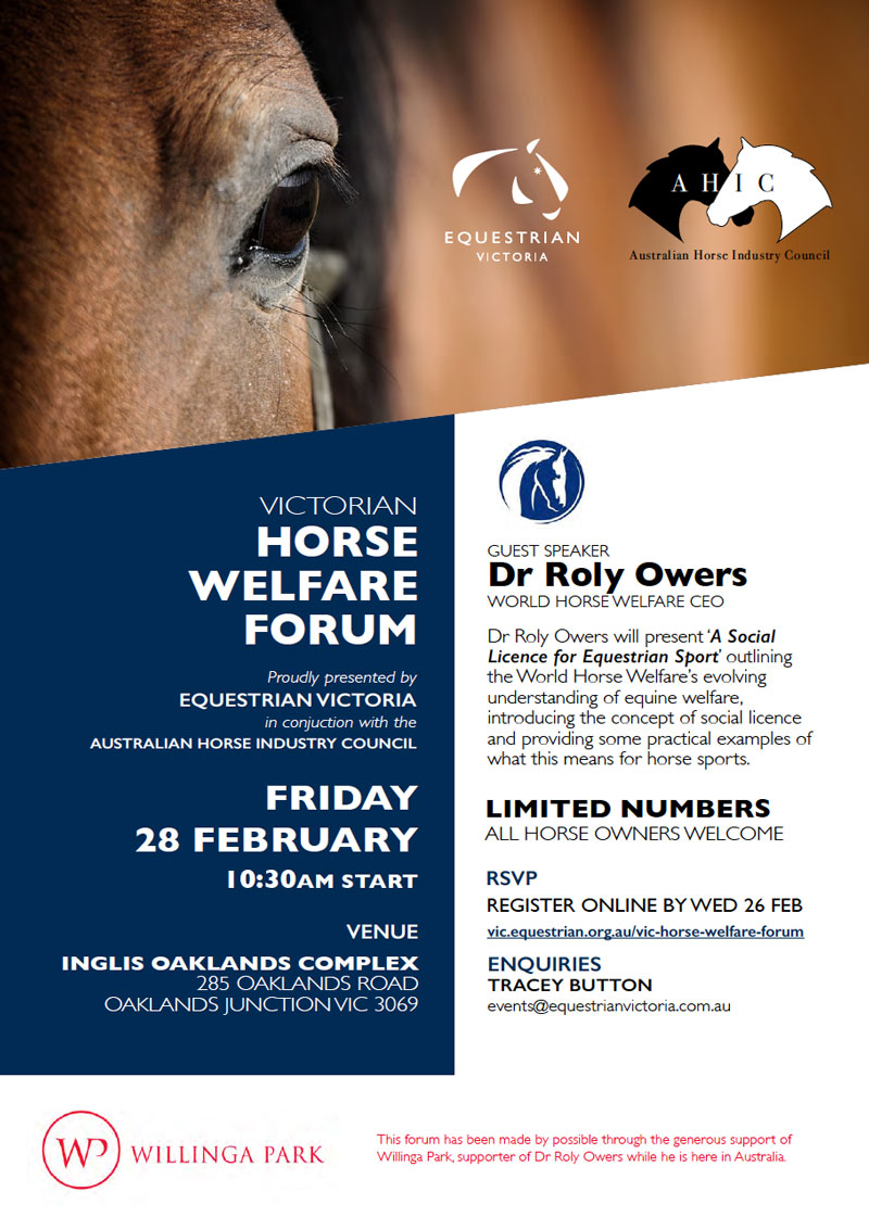 Vic Horse Welfare Forum | Equestrian Victoria